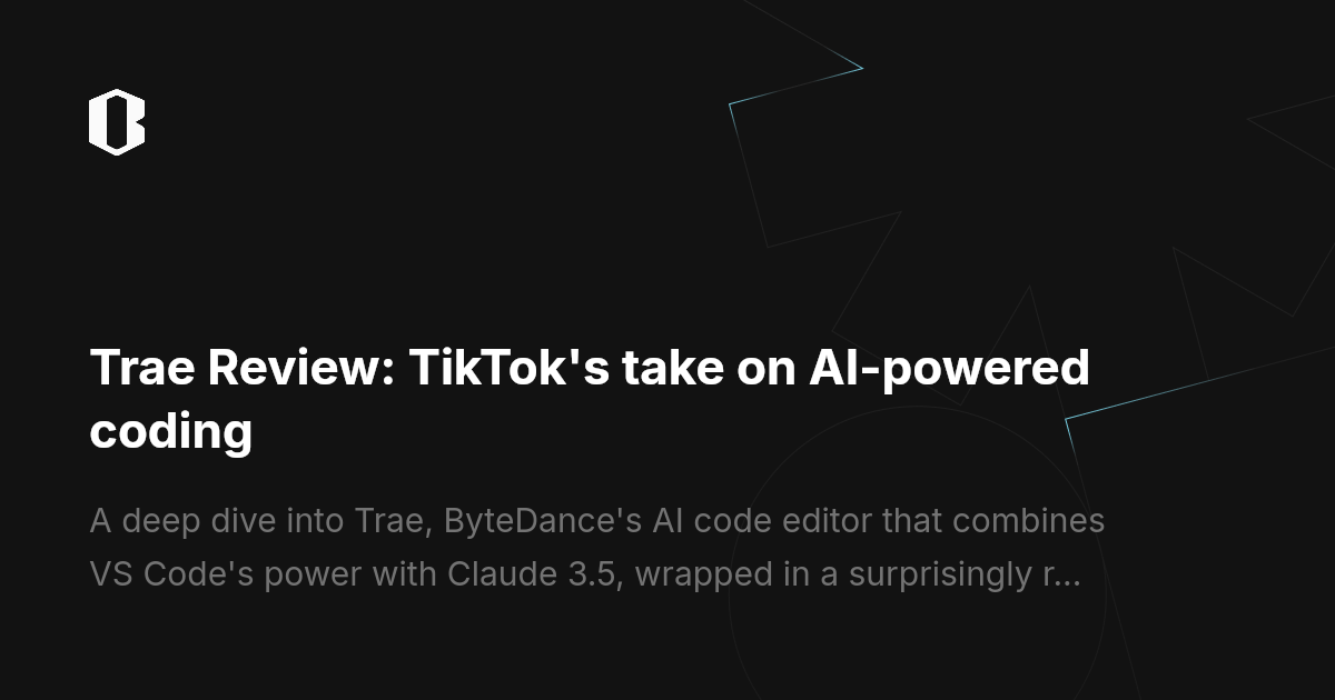 Trae Review: TikTok's take on AI-powered coding | Balazs Barta ∙ Design Technologist